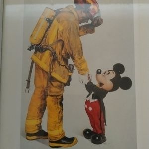 Art | Disney Mickey Mouse And Firefighter Shaking Hands Original Art ...